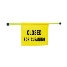 Closed For Cleaning Barrier Sign – Thompson Cooper LTD